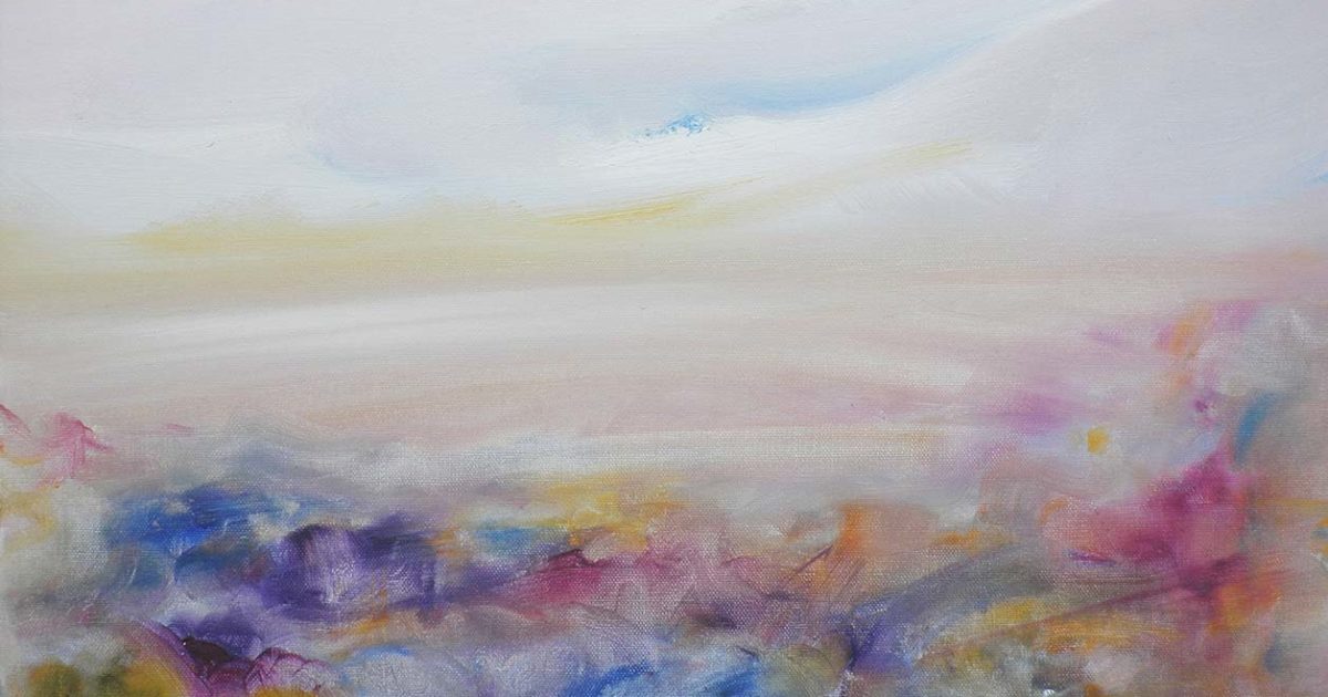 Abstract Rainbow Landscape painting | Sara Sherwood - Abstract ...