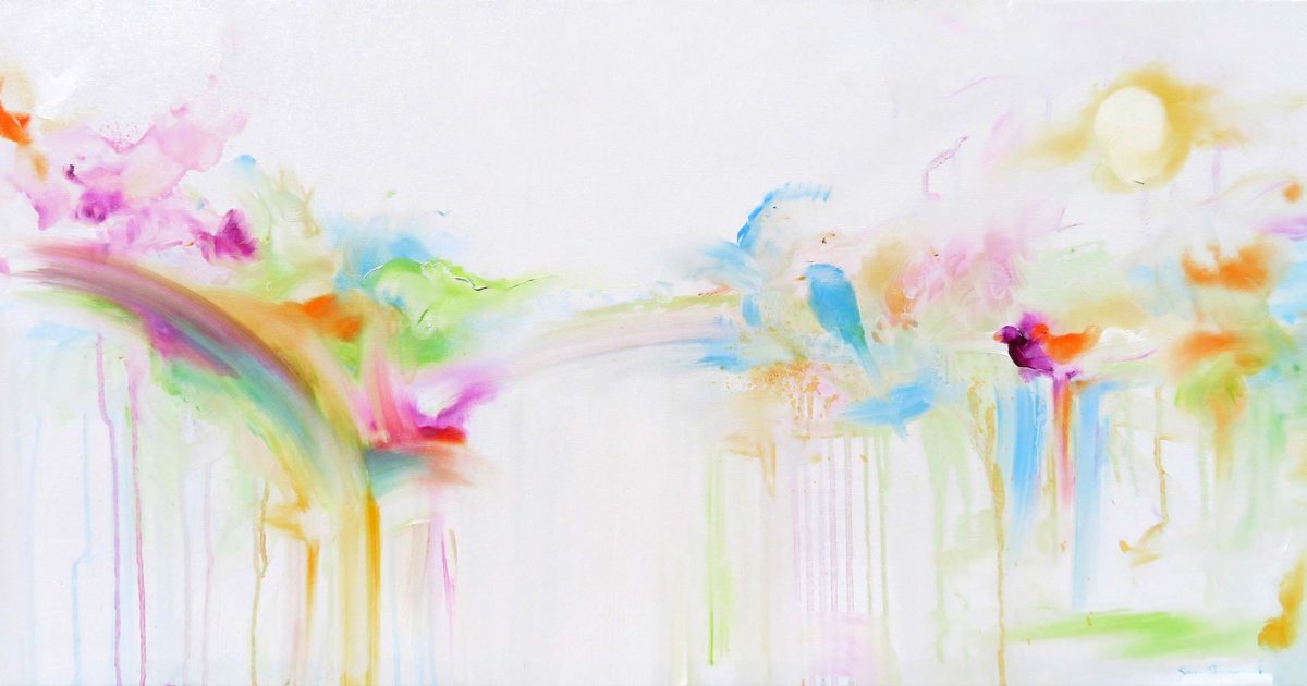 Over the Rainbow - Sara Sherwood - Abstract Cityscape Artist London UK