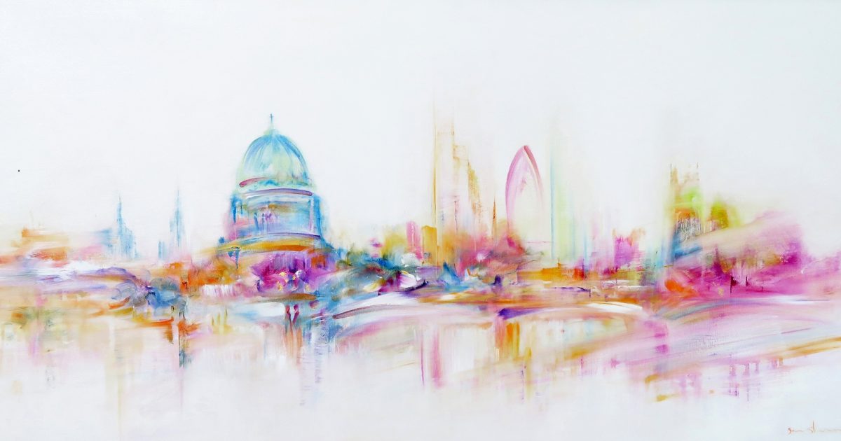 Abstract Cityscape Painting of London "Unite" | Sara Sherwood ...